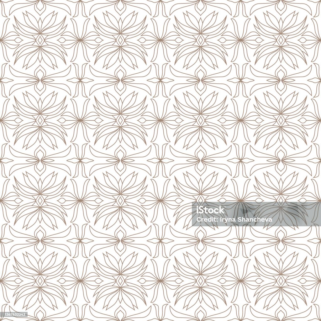 Line Seamless Pattern Isolated Doodle Hand Drawn Art Sketch Vector