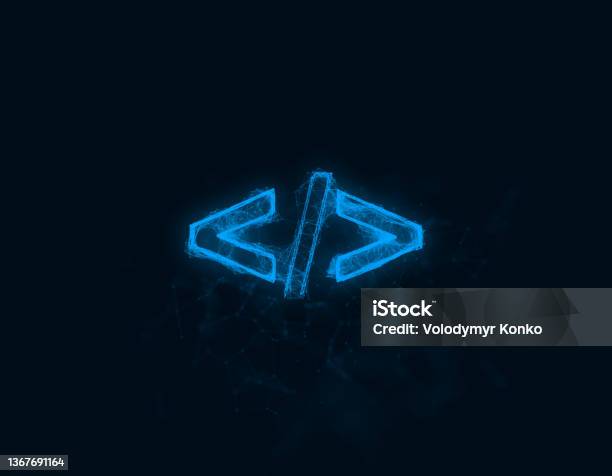 Kode Pengkodean Ikon Bahasa Pemrograman Html Dengan Efek Pleksus Garis