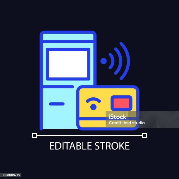 Self Checkout Kiosk Pixel Perfect Rgb Color Icon For Dark Theme Stok ... Self Checkout Kiosk Pixel Perfect Rgb Color Icon For Dark Theme Stok ...