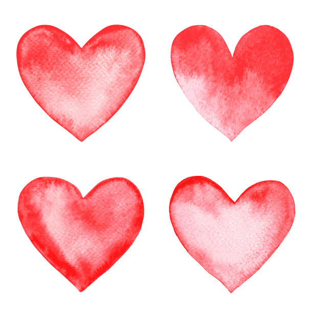 Free Stock Photo of Watercolor red heart icon clipart vector | Download ...