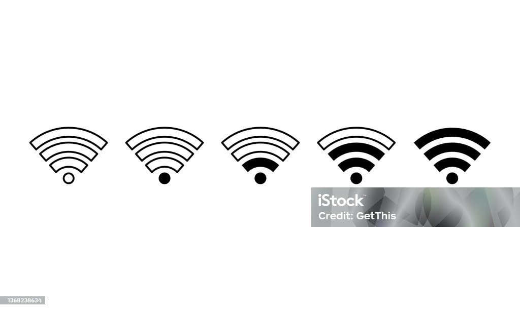 Sinyal Wifi Atau Wifi Ikon Hitam Koneksi Nirkabel Diatur Akses Wlan ... Sinyal Wifi Atau Wifi Ikon Hitam Koneksi Nirkabel Diatur Akses Wlan ...
