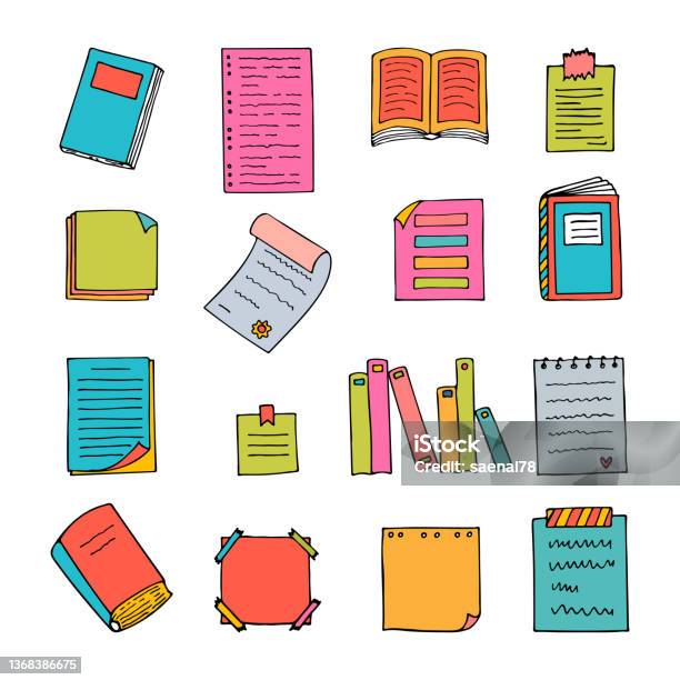 Buku Dokumen Buku Catatan Dan Lembaran Kertas Yang Digambar Tangan