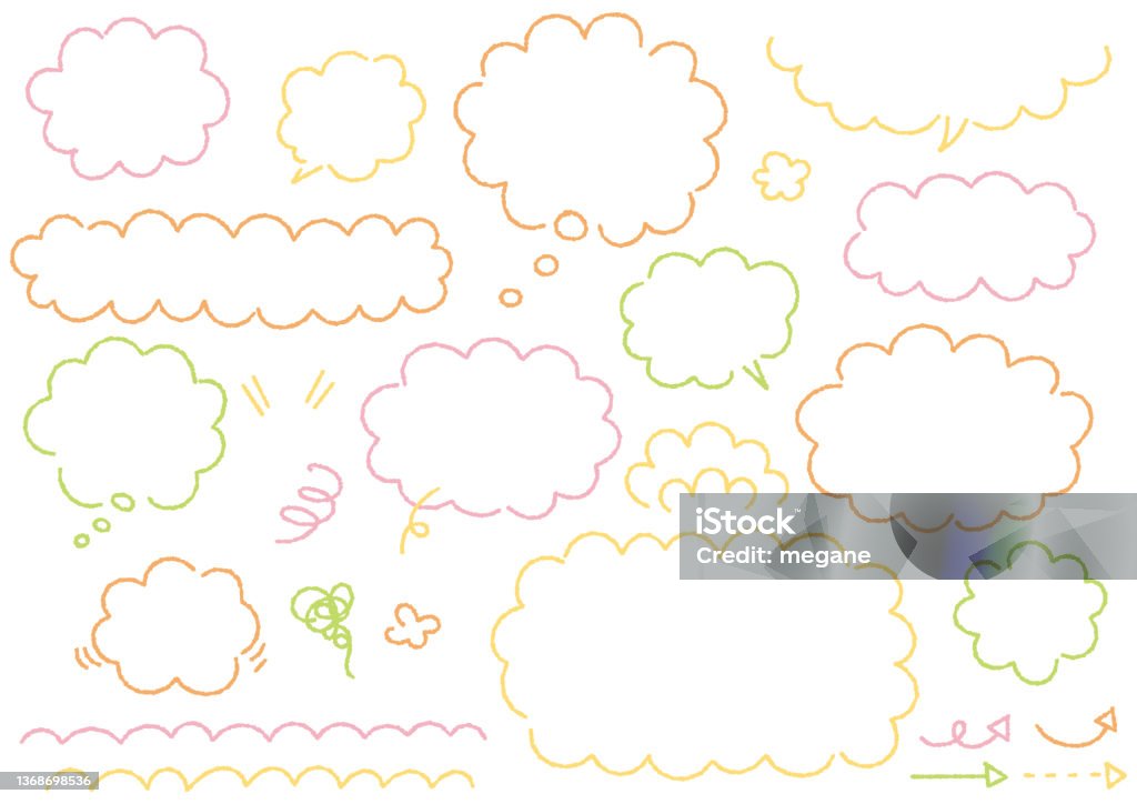 Ensemble Dillustrations De Bulles De Parole De Style Écriture
