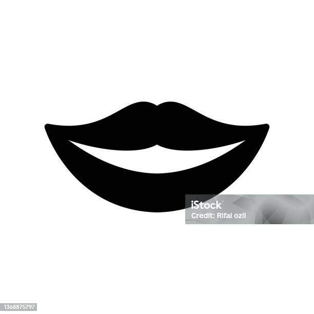 Ikon Bibir Desain Vektor Template Tanda Dan Simbol Ilustrasi Stok