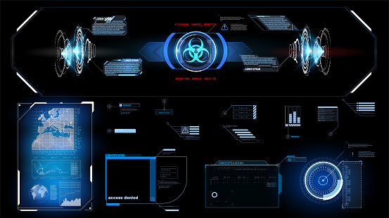 Desain Layar Antarmuka Hud Vektor Futuristik Judul Callout Digital