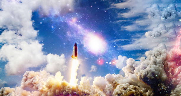 Free Stock Photo of Space rocket launches into space with planets and ...