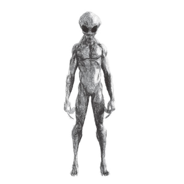Humanoid Alien Drawing