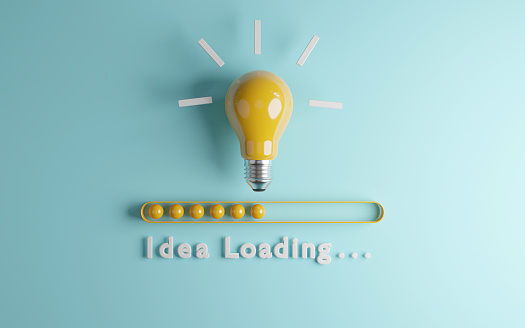 Bola Lampu Kuning Dengan Bilah Unduhan Atau Konsep Bisnis Ide Pemuatan ... Bola Lampu Kuning Dengan Bilah Unduhan Atau Konsep Bisnis Ide Pemuatan ...