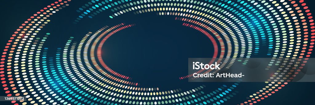 Big Data Visualization Circle Sign A Dynamic Array Of Information Data Sorting Process Big Data