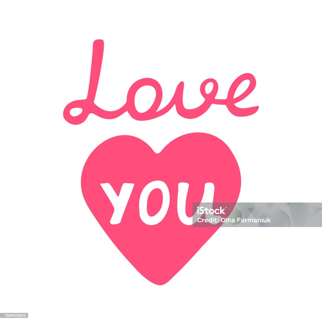 Amour Lettrage Calligraphie Carte De Saintvalentin Modèle De