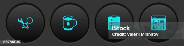 Set Debugging Cup Of Tea With Tea Bag Clipboard Checklist And Software ... Set Debugging Cup Of Tea With Tea Bag Clipboard Checklist And Software ...