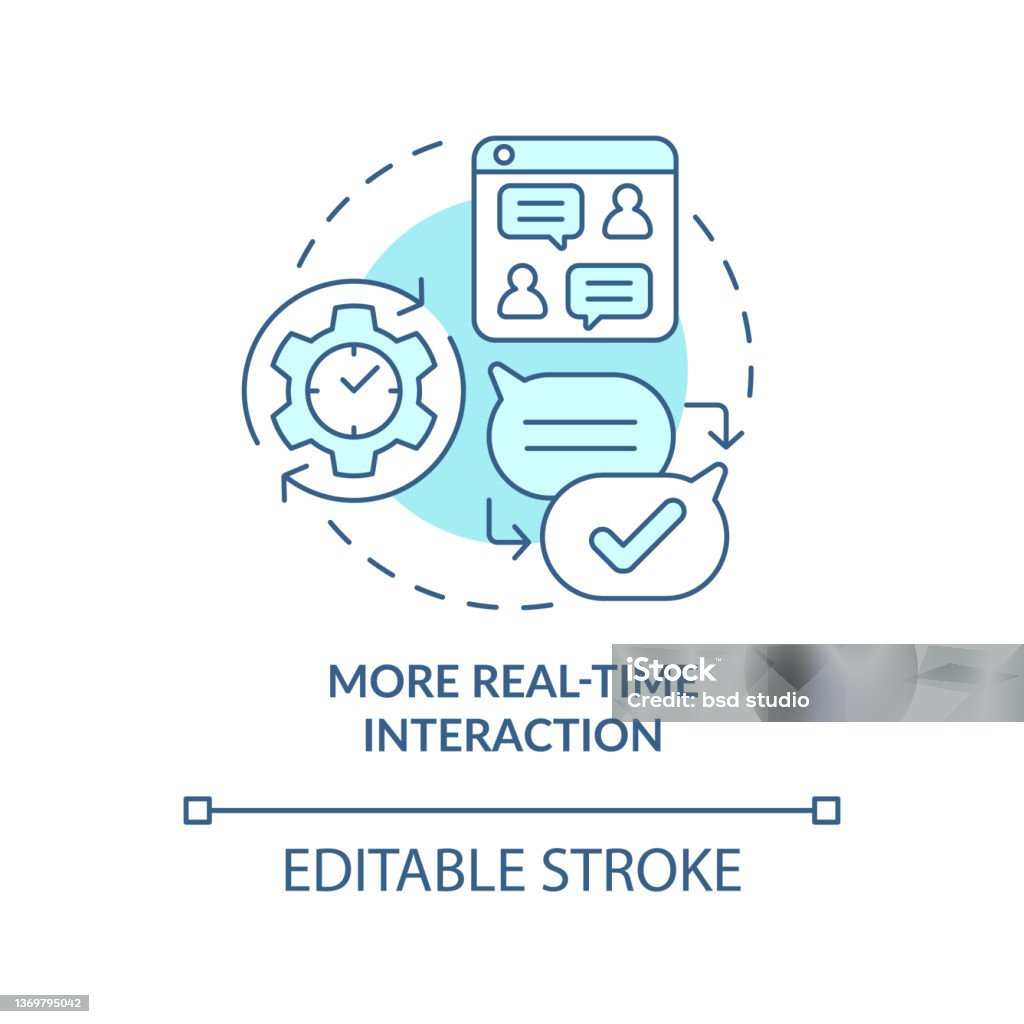 More Realtime Interaction Turquoise Concept Icon Stock Illustration ... More Realtime Interaction Turquoise Concept Icon Stock Illustration ...