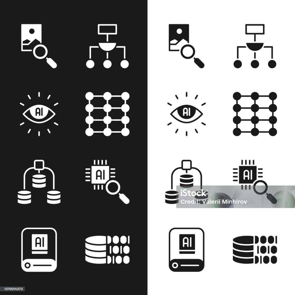 Set Neural Network Artificial Intelligence Ai Photo Retouching Algorithm Server Data Processor