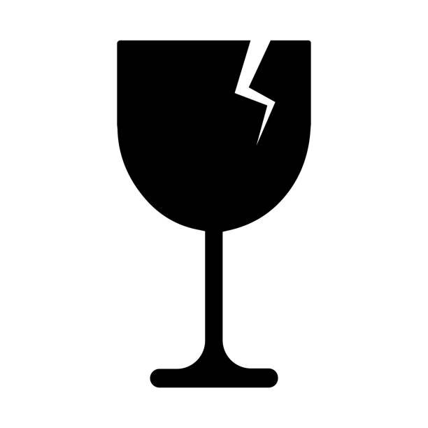 840 Broken Glass Icon Stock Illustrations Royalty Free Vector