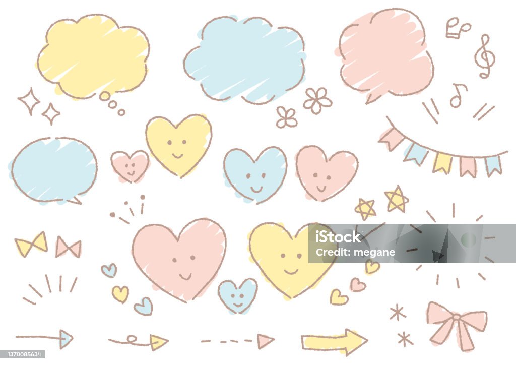 Ensemble Dillustrations De Bulles De Parole De Style Écriture