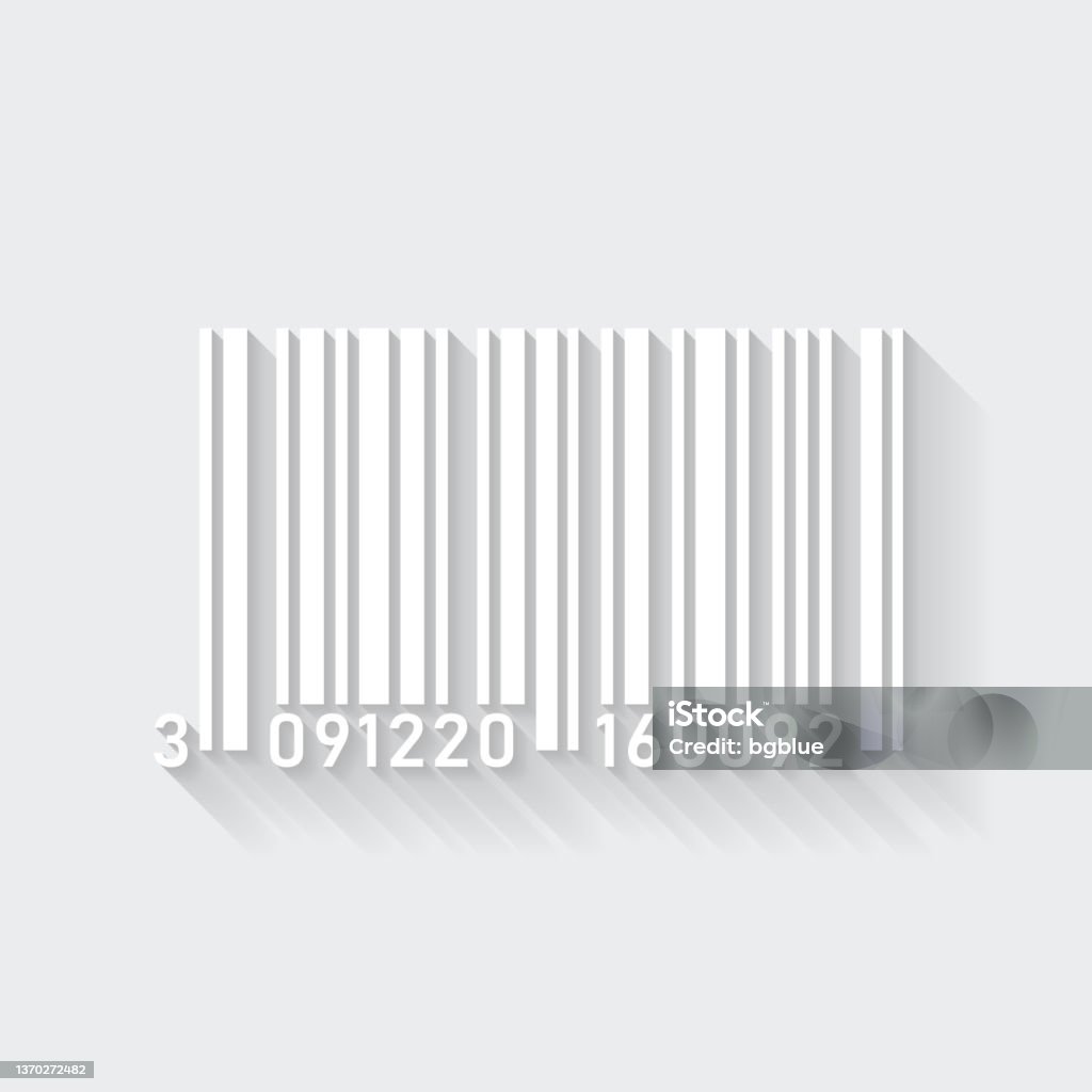 Barcode Ikon Dengan Bayangan Panjang Pada Latar Belakang Kosong Desain ... Barcode Ikon Dengan Bayangan Panjang Pada Latar Belakang Kosong Desain ...