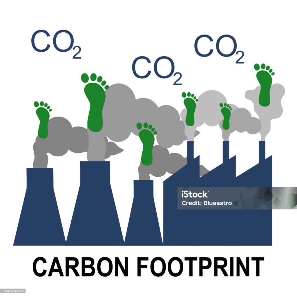 Carbon Footprint Concept Vector Illustration Reduce Carbon Emissions