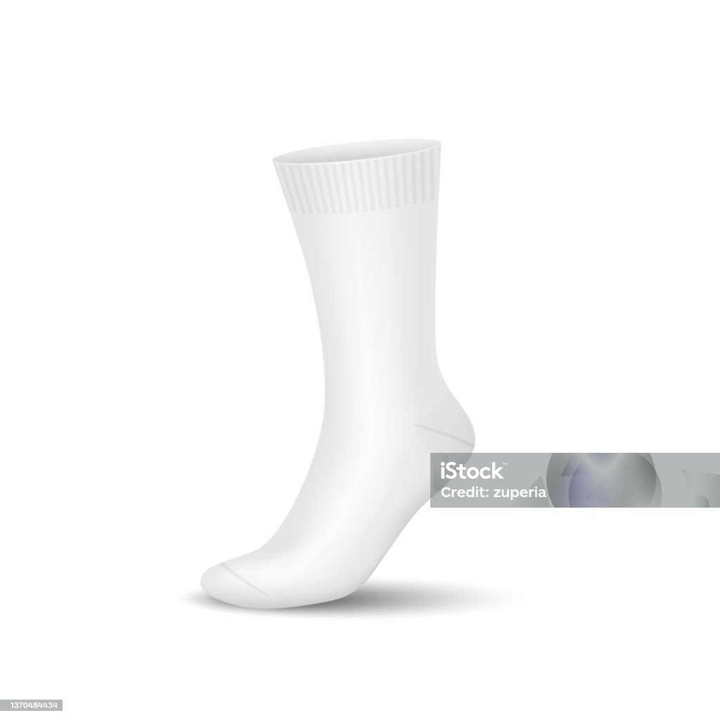 Chaussette Blanche Vierge De Maquette Quart De Longueur Cafl Moyenne