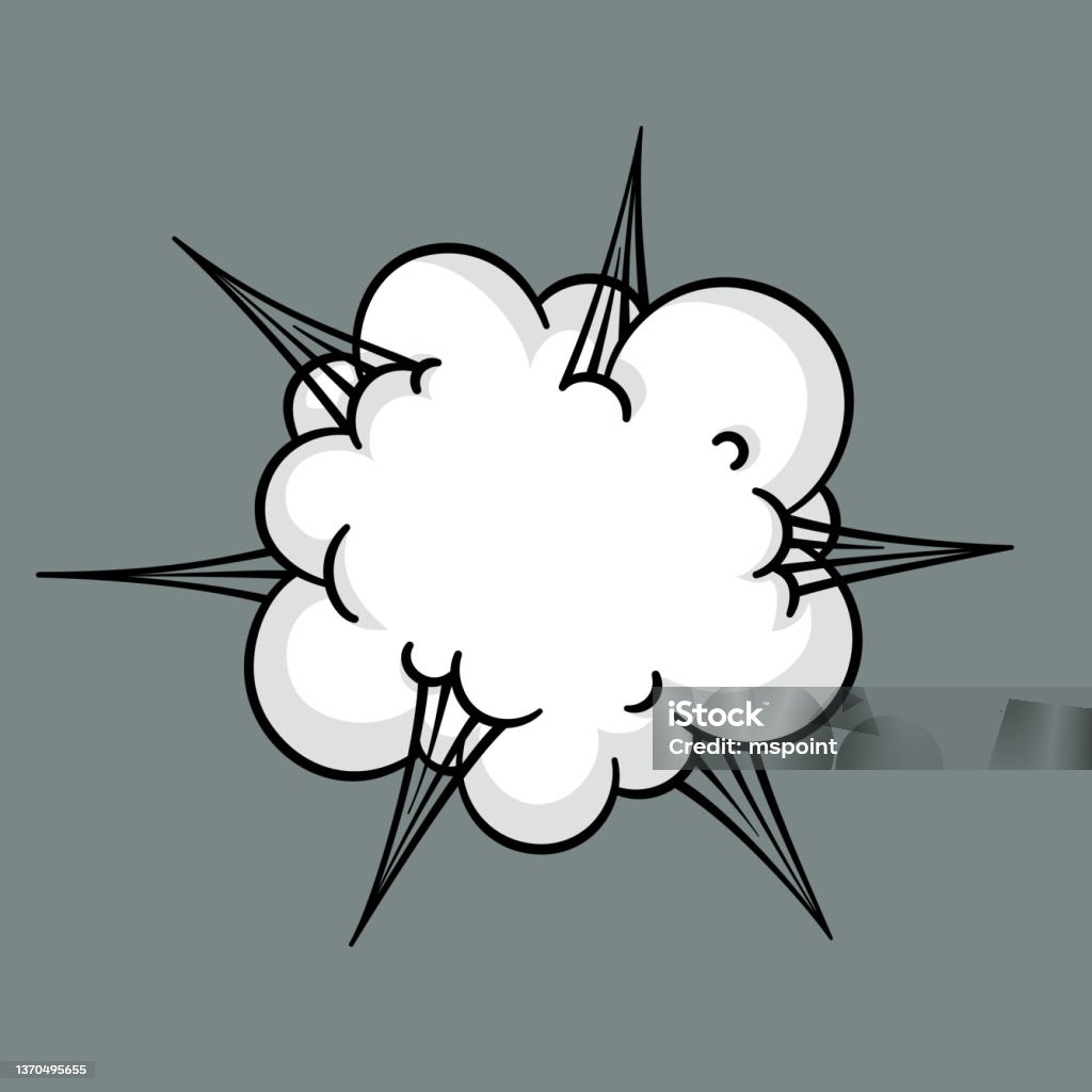 Awan Komik Atau Asap Efek Gerakan Vektor Kartun Dan Ledakan Ilustrasi