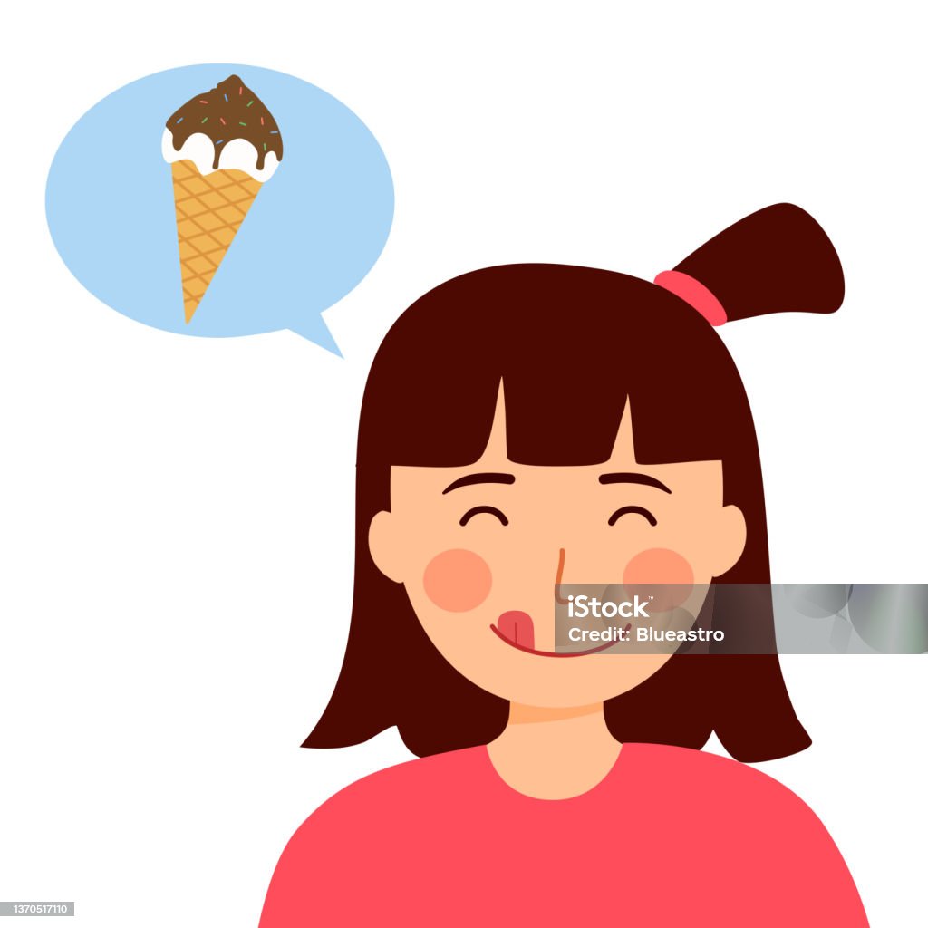 Anak Perempuan Ingin Makan Es Krim Lezat Dalam Desain Datar Dengan ... Anak Perempuan Ingin Makan Es Krim Lezat Dalam Desain Datar Dengan ...