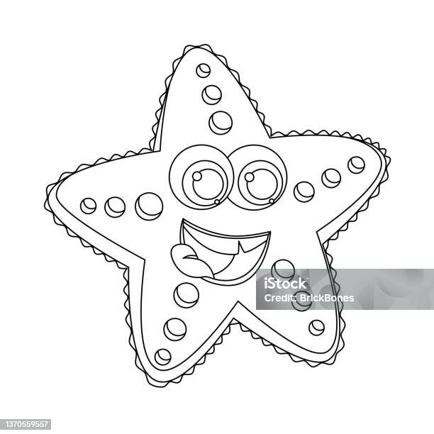 Kartun Bintang Laut Lucu Dalam Gaya Linier Untuk Pewarnaan Anakanak ... Kartun Bintang Laut Lucu Dalam Gaya Linier Untuk Pewarnaan Anakanak ...
