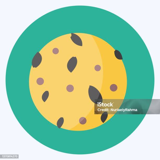 Cookie Ii Icon Dans Un Style Plat Tendance Isolé Sur Fond Bleu Doux