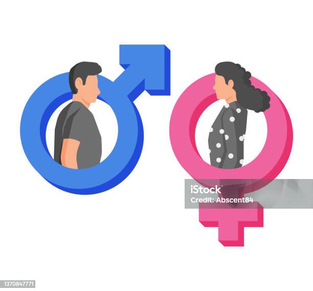 Simbol Gender Merah Muda Dan Biru Dengan Wanita Dan Pria Ilustrasi Stok ... Simbol Gender Merah Muda Dan Biru Dengan Wanita Dan Pria Ilustrasi Stok ...