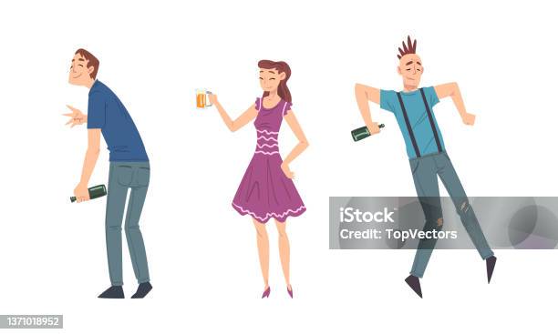Orangorang Muda Mabuk Dengan Minuman Beralkohol Mengatur Ilustrasi ... Orangorang Muda Mabuk Dengan Minuman Beralkohol Mengatur Ilustrasi ...