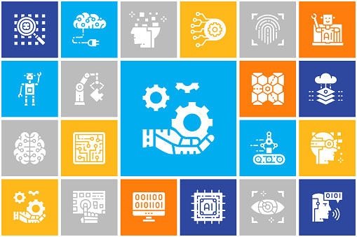 Ikon Kecerdasan Buatan Diatur Robotika Chatbot Database Ilustrasi ... Ikon Kecerdasan Buatan Diatur Robotika Chatbot Database Ilustrasi ...