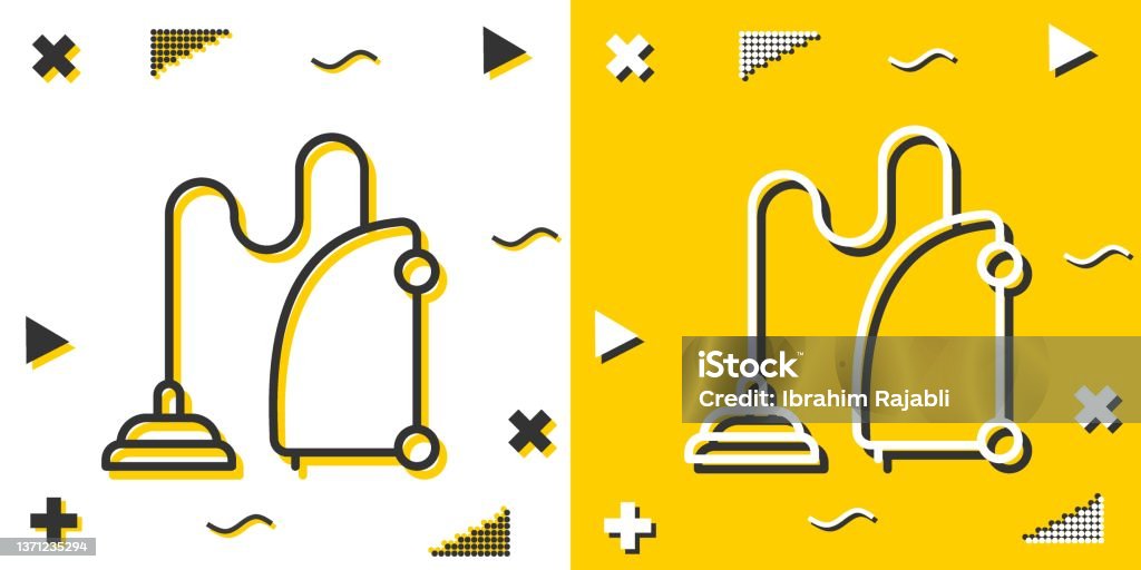 Ikon Garis Penyedot Debu Tanda Linier Stylevacuum Cleaner Kerangka
