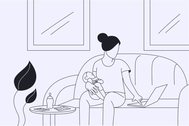 6 900 Working Mom Stock Illustrations Royalty Free Vector Graphics