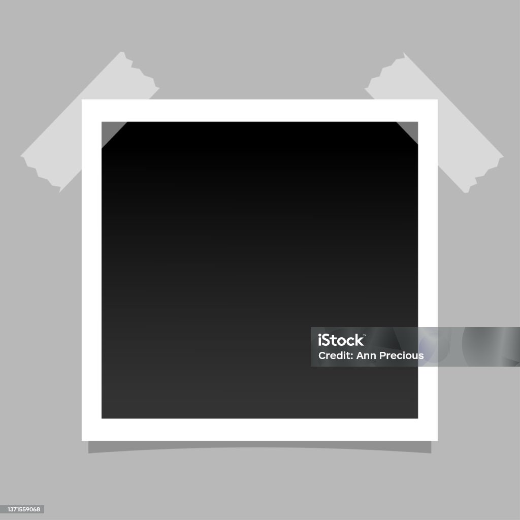Bingkai Foto Realistis Pada Selotip Desain Foto Template Ilustrasi Stok Unduh Gambar Sekarang