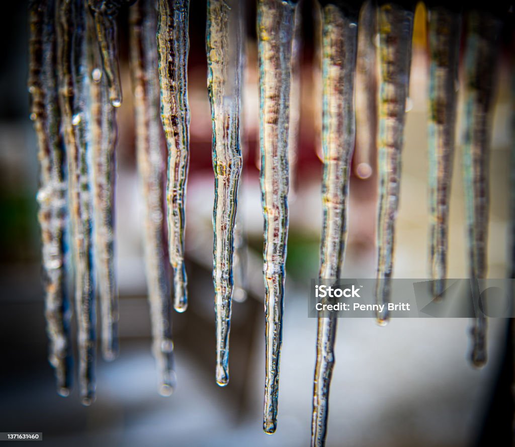 Icicle Hanging From The Roof Stock Photo - Download Image Now - Cold ... Icicle Hanging From The Roof Stock Photo - Download Image Now - Cold ...