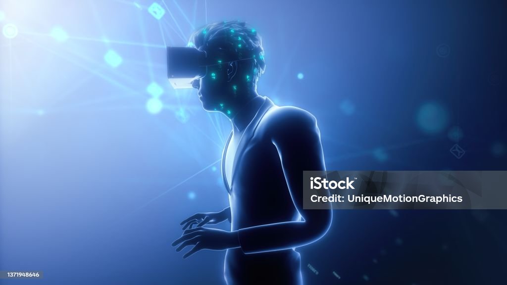 Metaverse Vr Virtual Reality Game Playing Man Play Metaverse Virtual