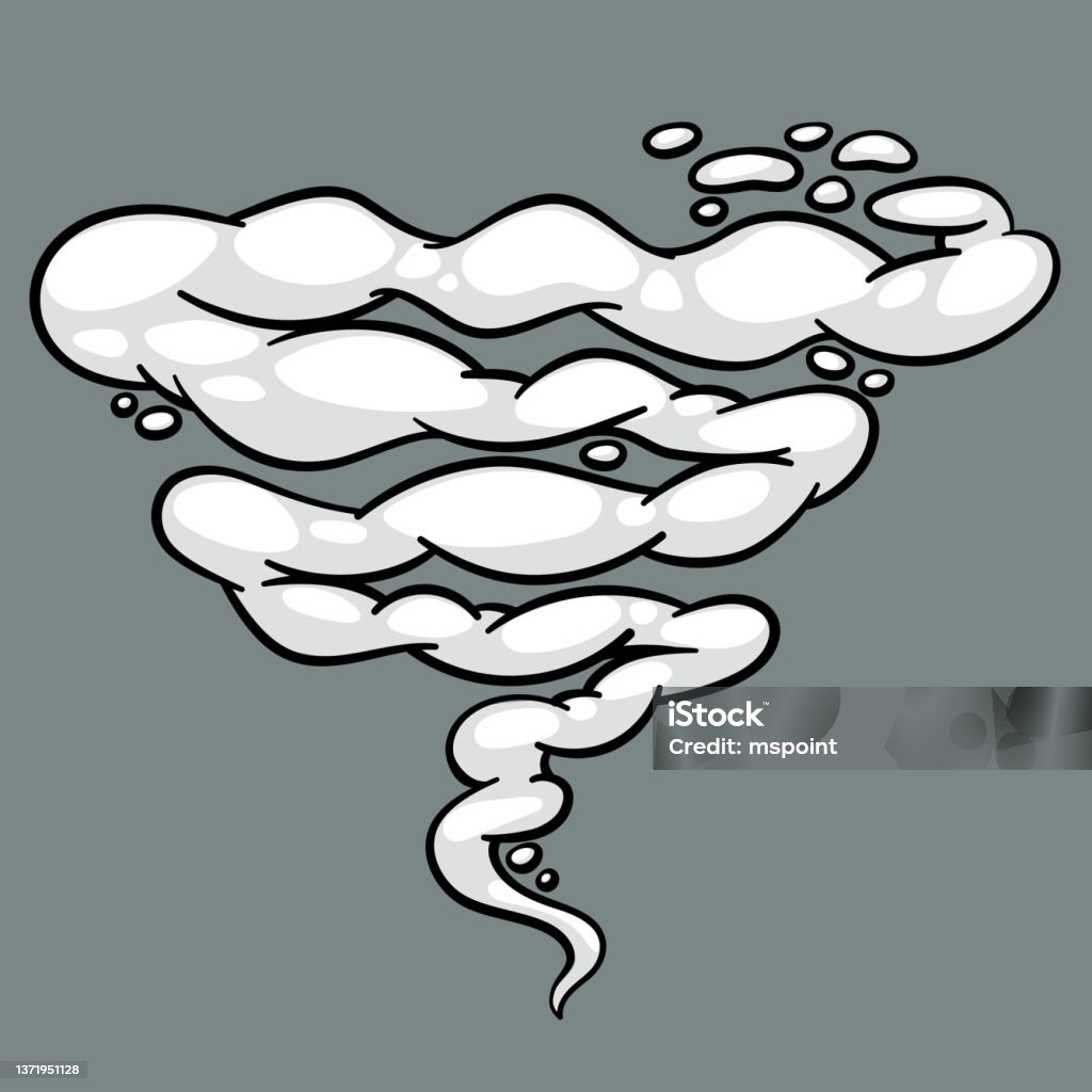 Awan Komik Atau Asap Efek Gerakan Vektor Kartun Dan Ledakan Ilustrasi