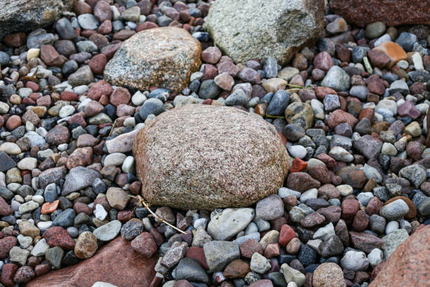 Free picture: Group of granite rocks on the ground close-up texture