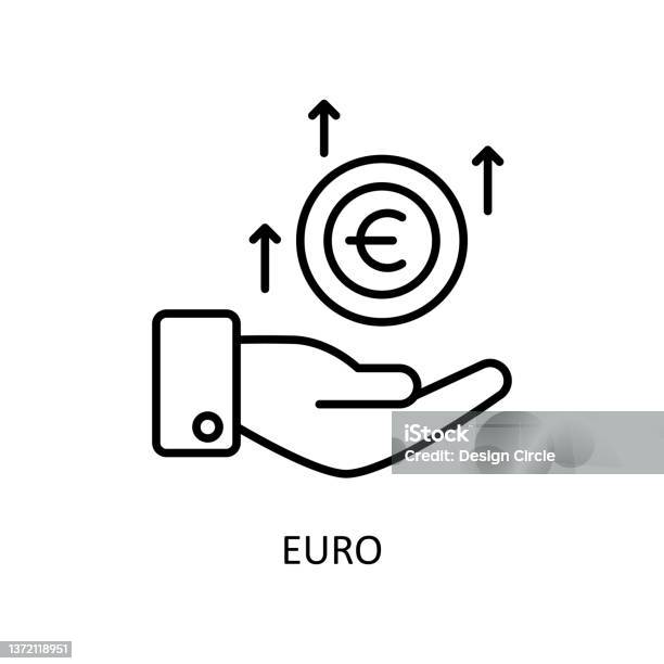 Illustration De Conception De Licône Euro Vector Outline Design Symbole
