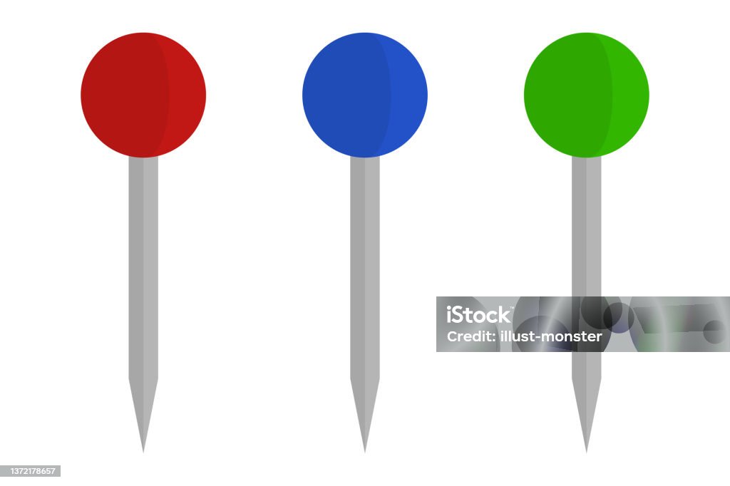 A Set Of Pin Icons Thumbtacks And Pinning Vectors Stock Illustration ... A Set Of Pin Icons Thumbtacks And Pinning Vectors Stock Illustration ...
