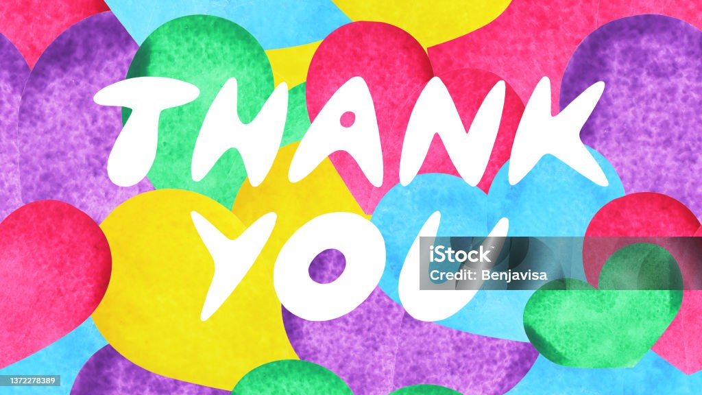 Pride Love Colorful Heart Thank You Rainbow Flag Stock Illustration