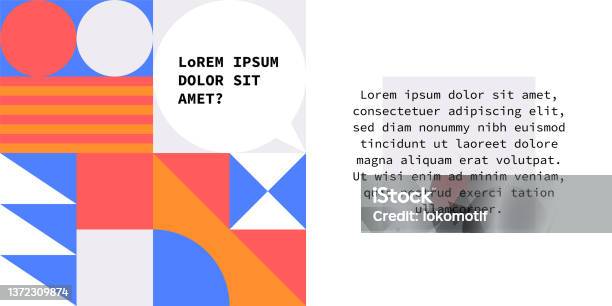 Abstrak Art Geometris Desain Banner Layout Dengan Teks Dan Grafis