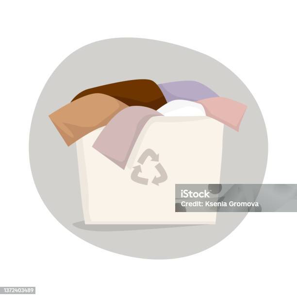 Ðontainer Atau Kotak Dengan Pakaian Lama Untuk Upcycling Konsep Daur