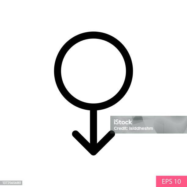 Icône Vectorielle De Symbole De Genre Masculin Dans La Conception De