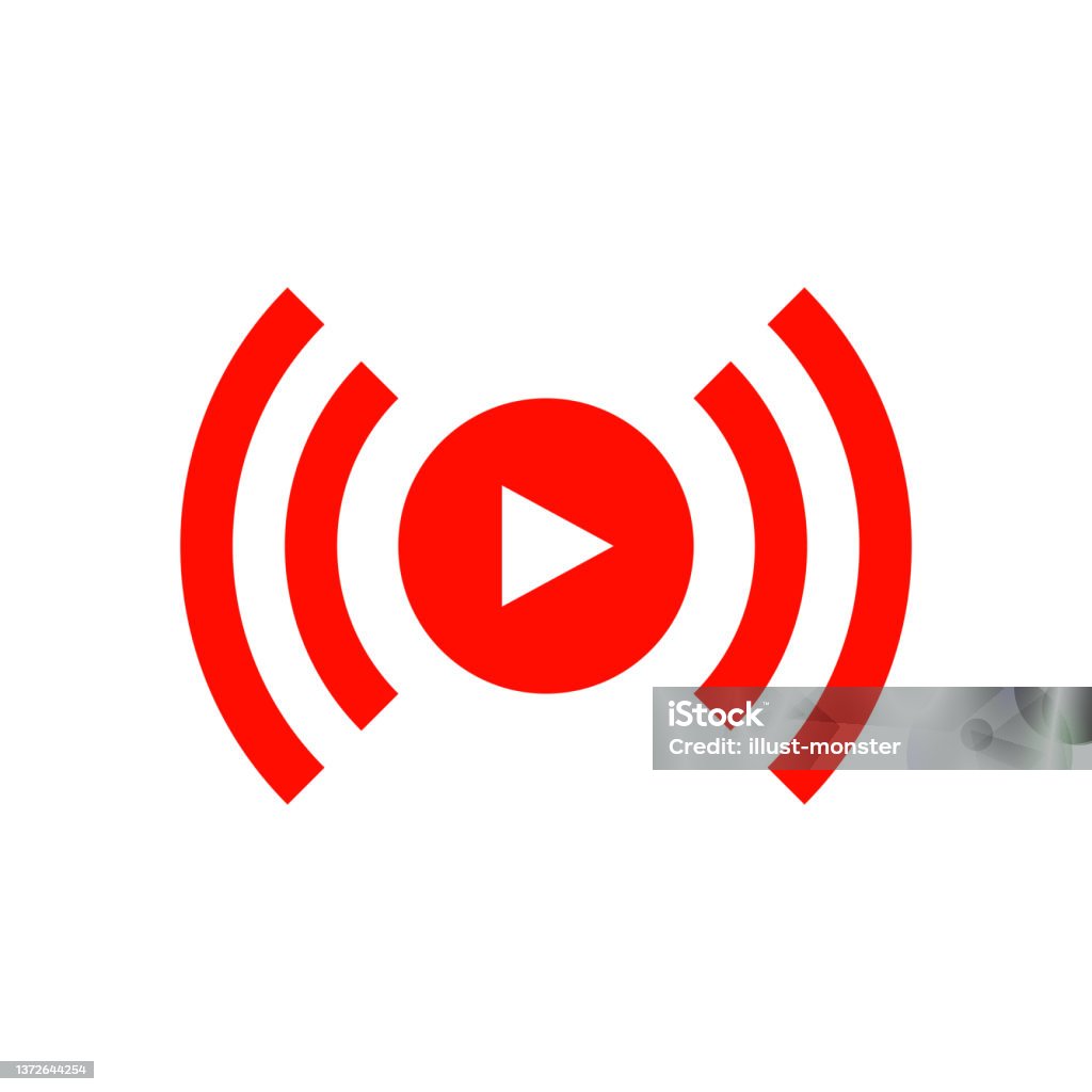 Ikon Streaming Langsung Tombol Putar Dan Sinyal Siaran Vektor Ilustrasi ... Ikon Streaming Langsung Tombol Putar Dan Sinyal Siaran Vektor Ilustrasi ...