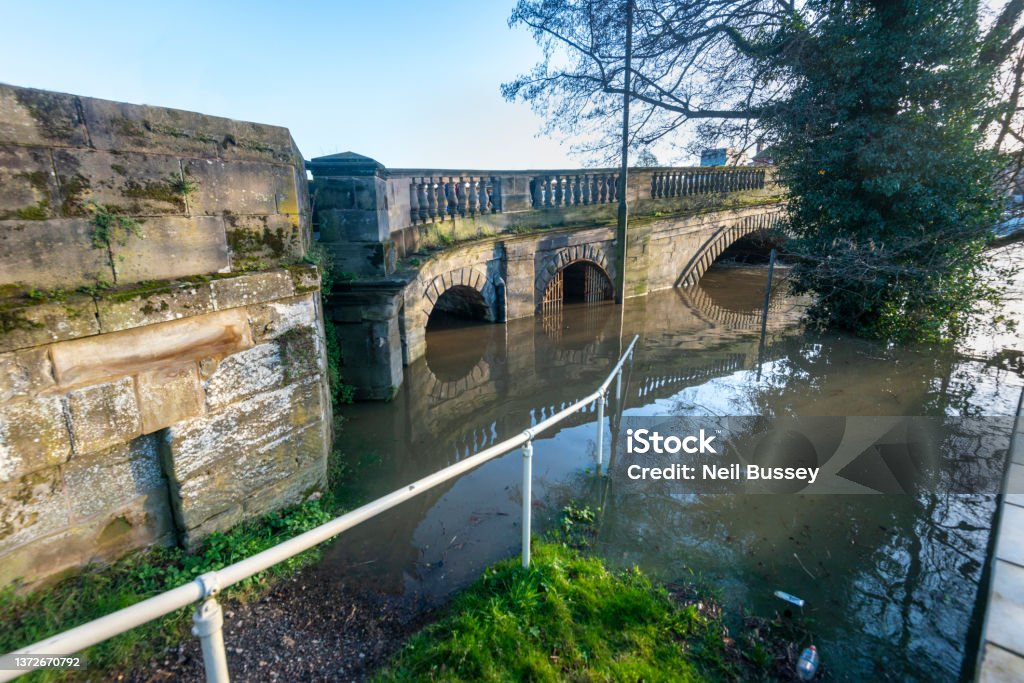 High River Water Levels Causing Flooding At Bewdley Bridge