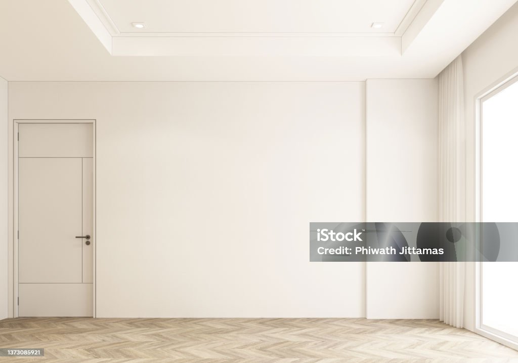 Kamar Kosong Dengan Warna Putih Yang Belum Didekorasi Ada Pintu Dan ... Kamar Kosong Dengan Warna Putih Yang Belum Didekorasi Ada Pintu Dan ...
