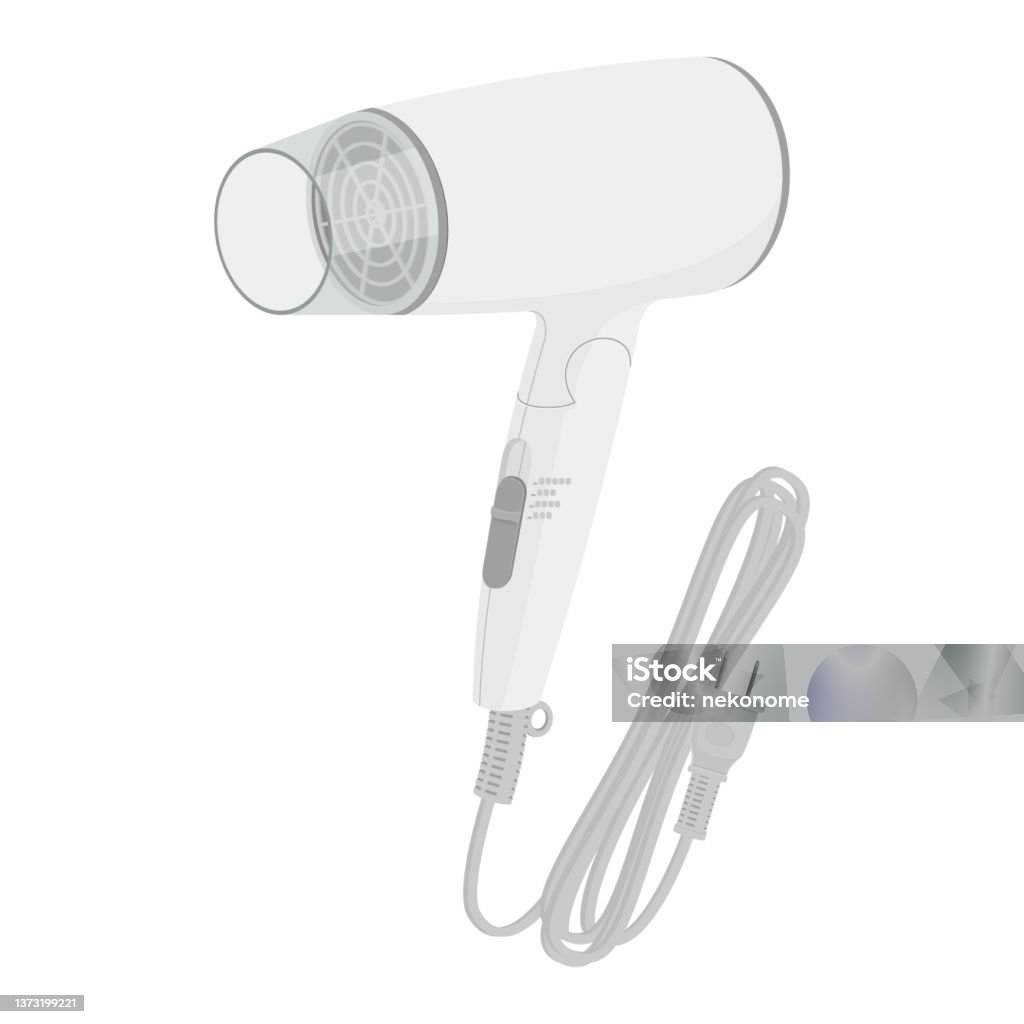Vector Illustration Of Hair Dryer Isolated On Background Stock