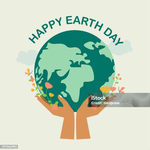 Tangan Memegang Globe Bumi Konsep Hari Bumi Menyelamatkan Planet Ini