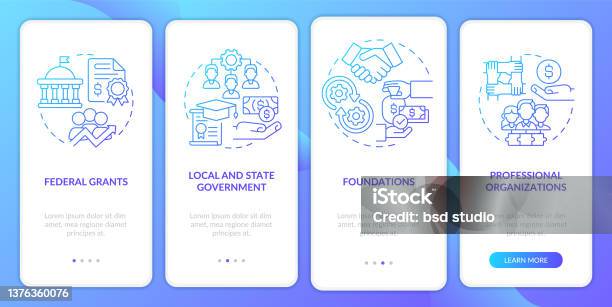 Pengembangan Tempat Kerja Memberikan Layar Aplikasi Seluler Onboarding