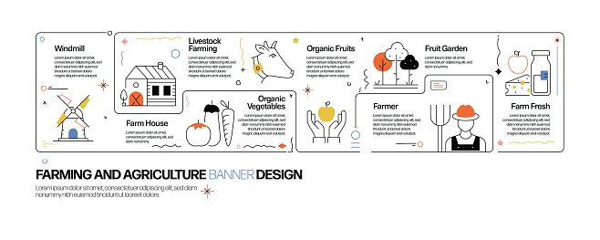Agriculture Et Concept Dagriculture Illustration Vectorielle De Style