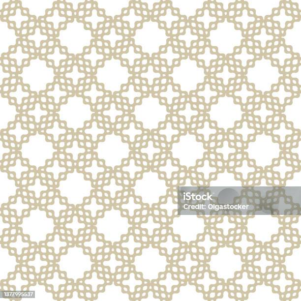 Vektor Abstrak Mulus Pola Mesh Melengkung Ornamen Emas Dengan Kisi